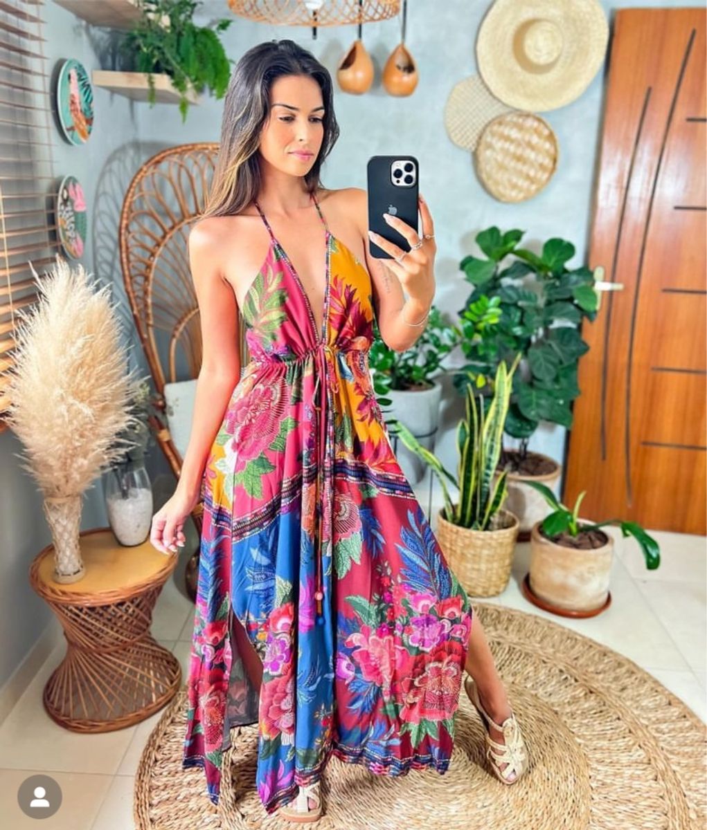 Tecido Original Farm | Vestido Feminino Farm Nunca Usado 76259737 | enjoei