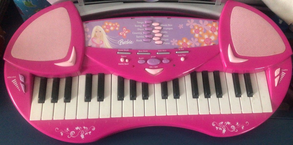 Teclado da Barbie - (antigo) - Leia a Decrição | Brinquedo Usado ...