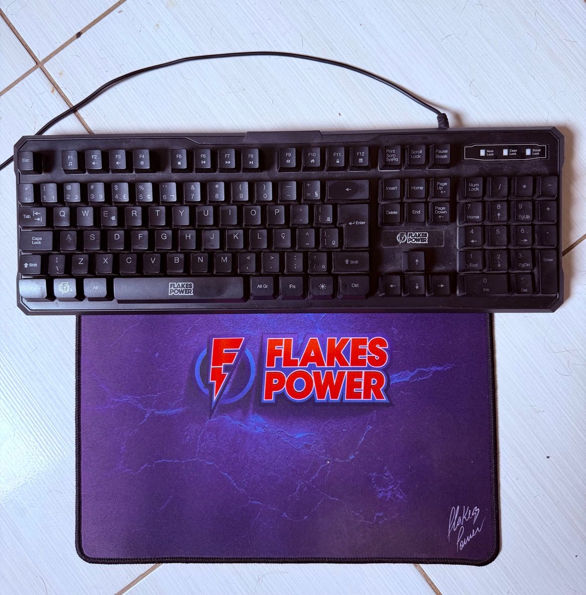 Teclado Gamer Flakes Power Elg Battle Usb Abnt + Mousepad | Mouse p ...