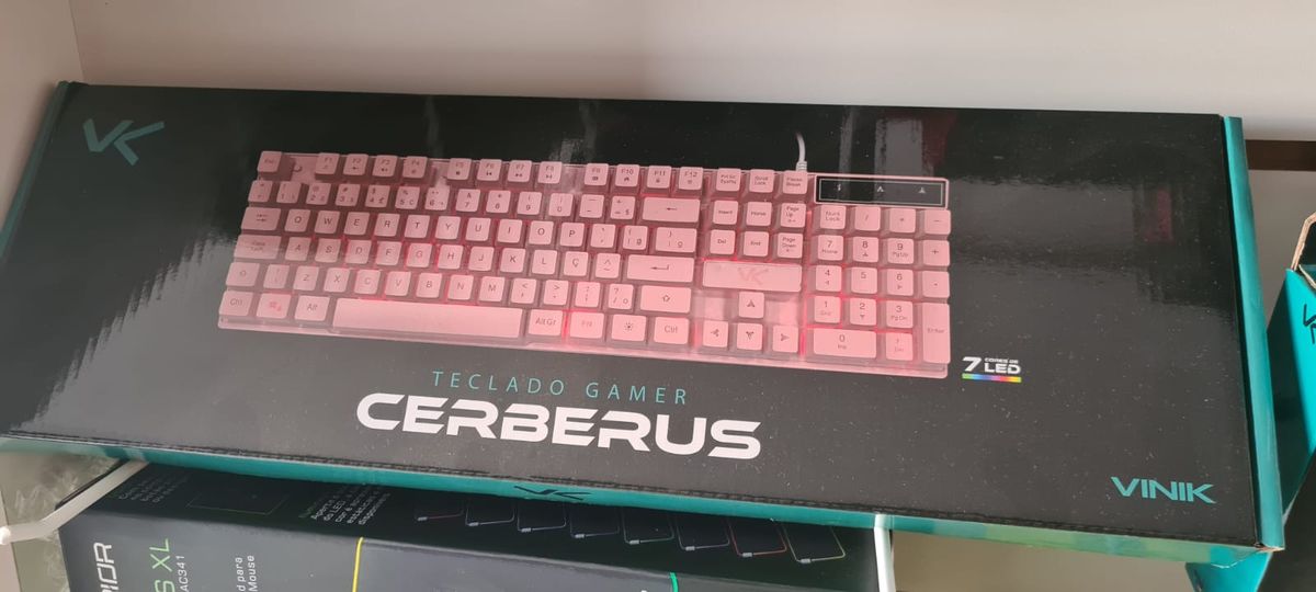 Teclado Gamer Vx Gaming Cerberus Rosa | Teclado p/ Computador Vinik ...