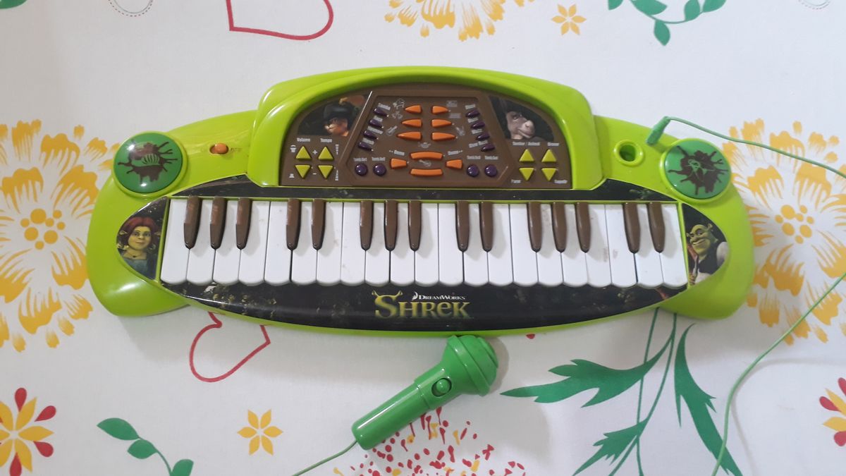 Teclado Infantil Musical Shrek com Muito Funções Mega Oferta ...