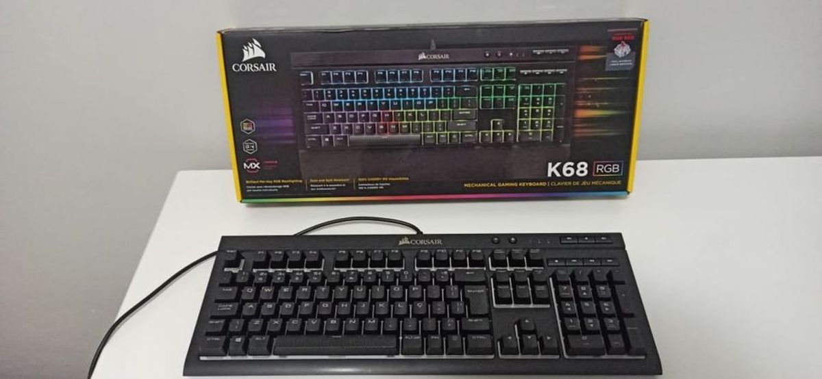 Teclado Mecânico Gamer Corsair K68, Rgb, Switch Cherry Mx Red, Abnt2 | Teclado p/ Computador ...