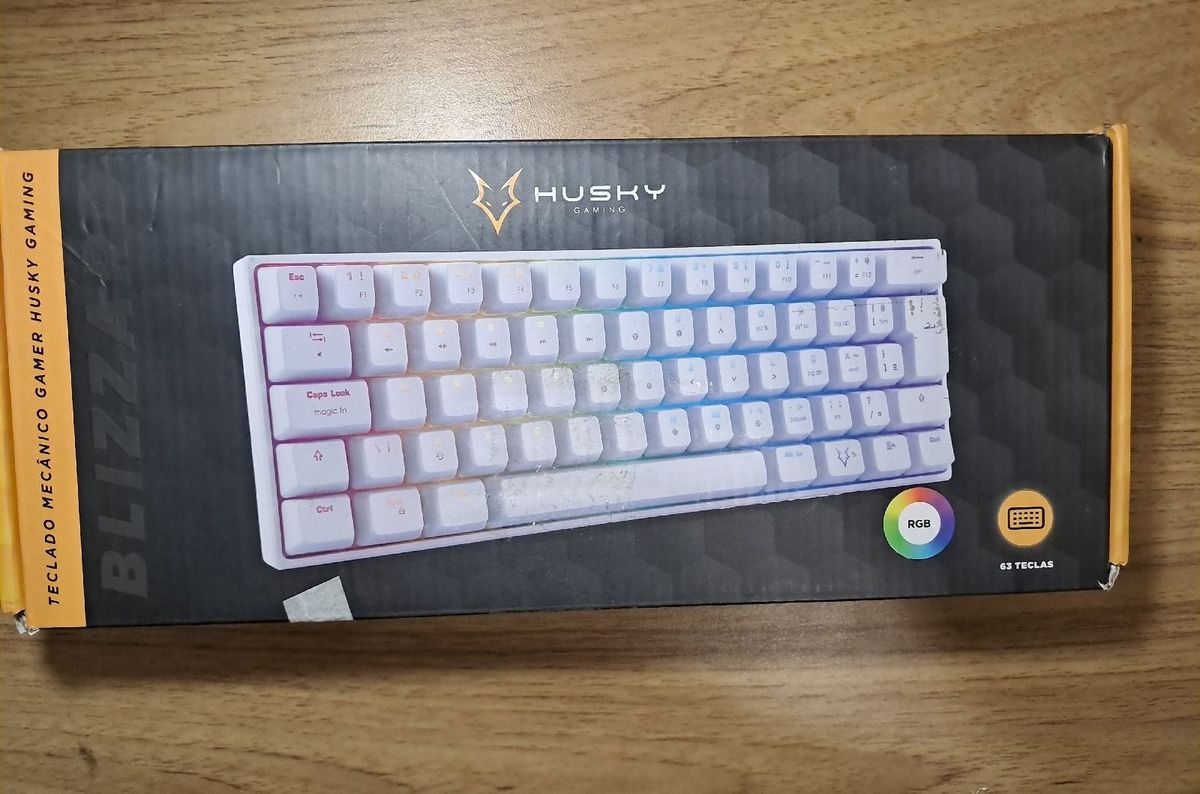 Teclado Mecânico Gamer Husky Blizzard- Branco- Switch Vermelho | Mouse p/ Computador Husky ...