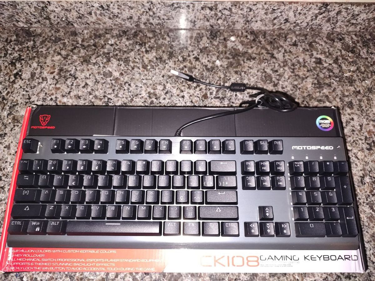 Teclado Mecânico Gamer Motospeed Ck 108, Rgb, Switch Red Novo | Teclado ...