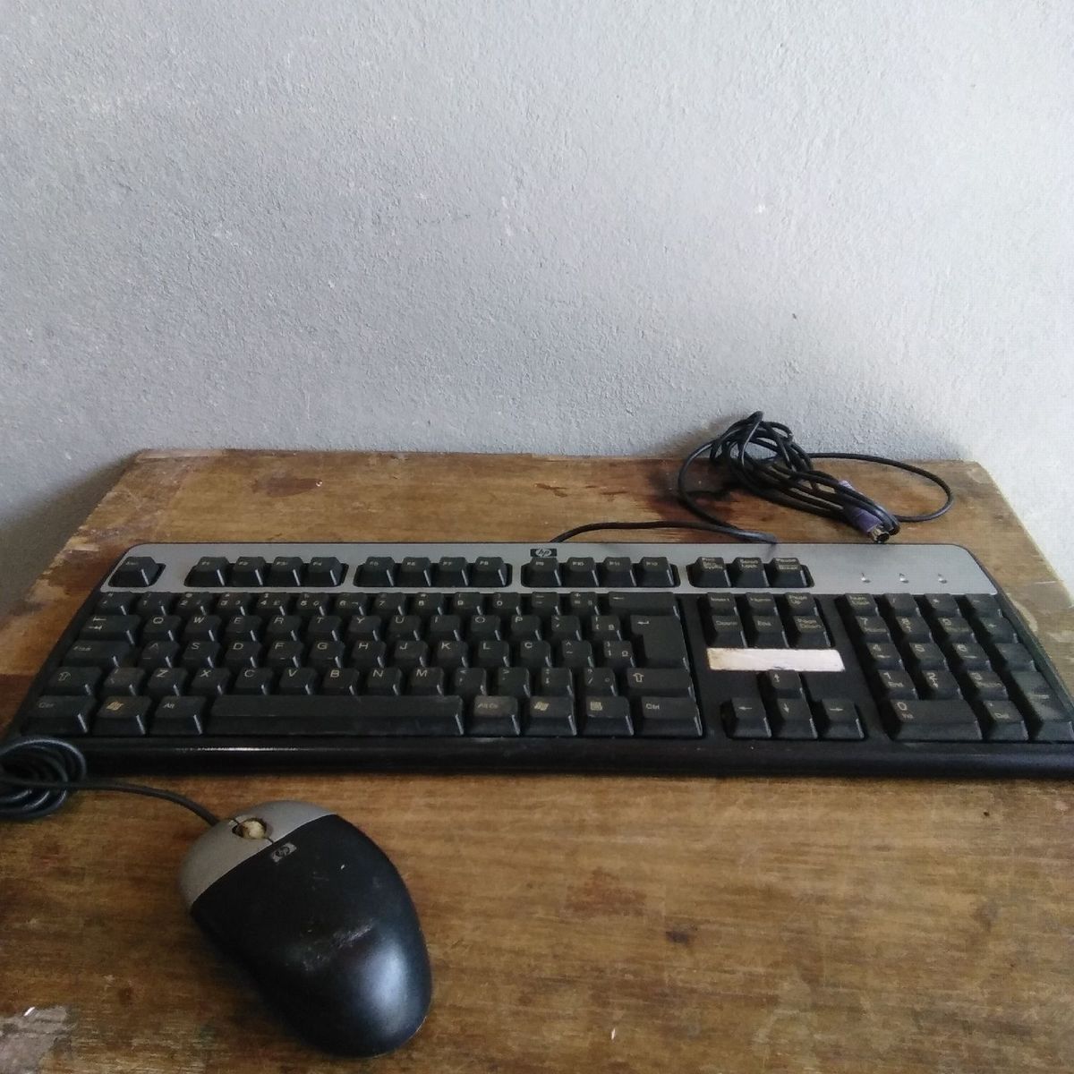 Teclado+mouse Hp Antigo Conexão Ps2 | Teclado p/ Computador Hp Usado ...