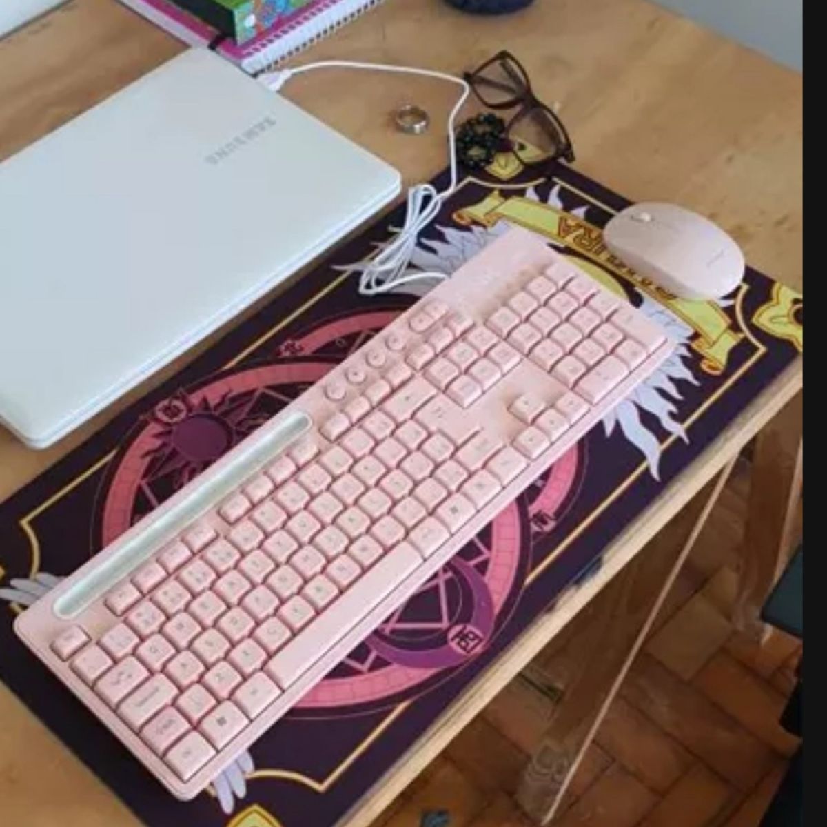 Teclado Multimídia Usb Pink Feminino Smart Support Kx Rosa Mbtech ...