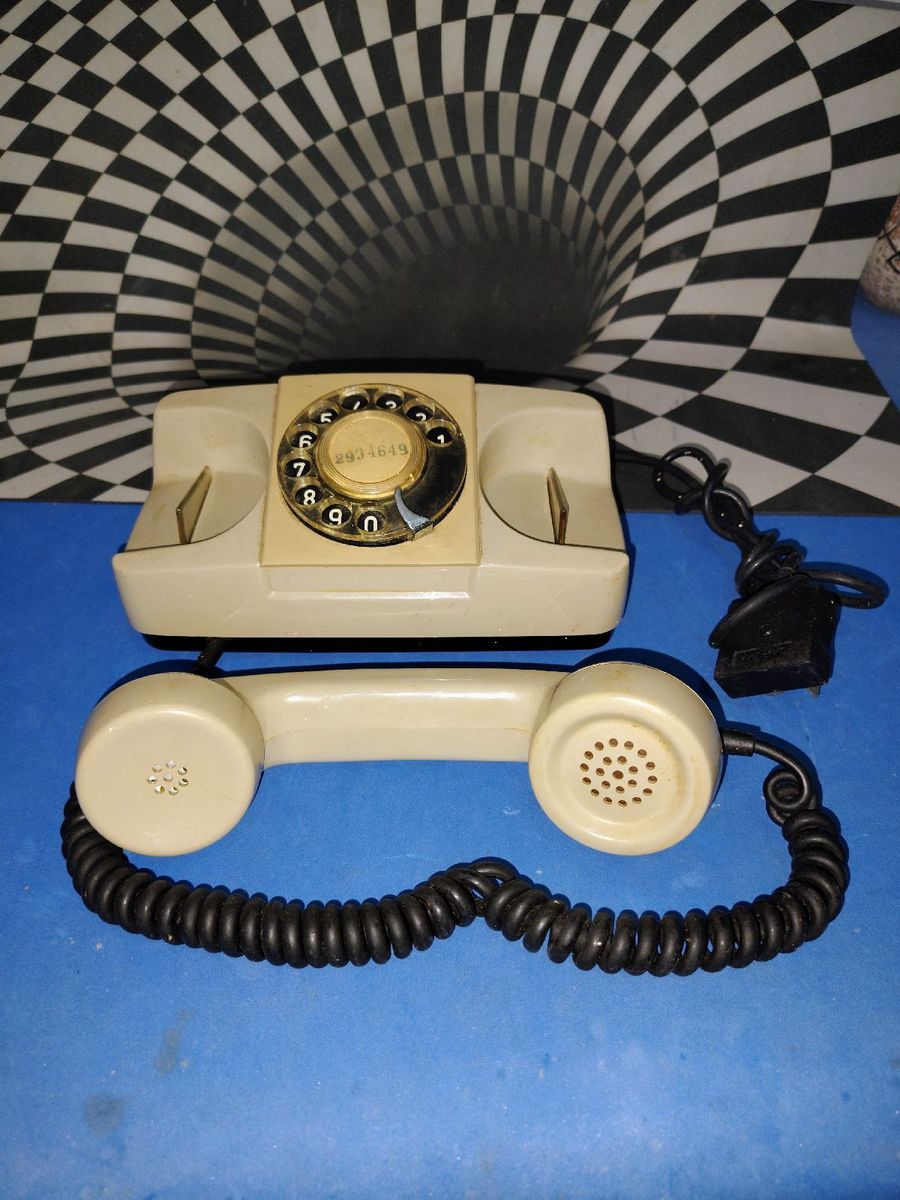 Telefone Antigo Analógico Gte Starlite 1975 Tijolinho Funcionando Disco ...