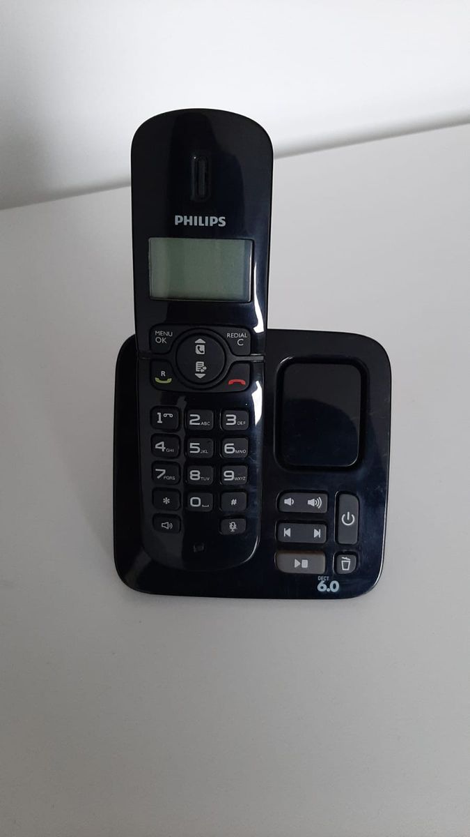 Telefone sem Fio Modelo Cd 186 Philips com Base e Carregador | Telefone ...