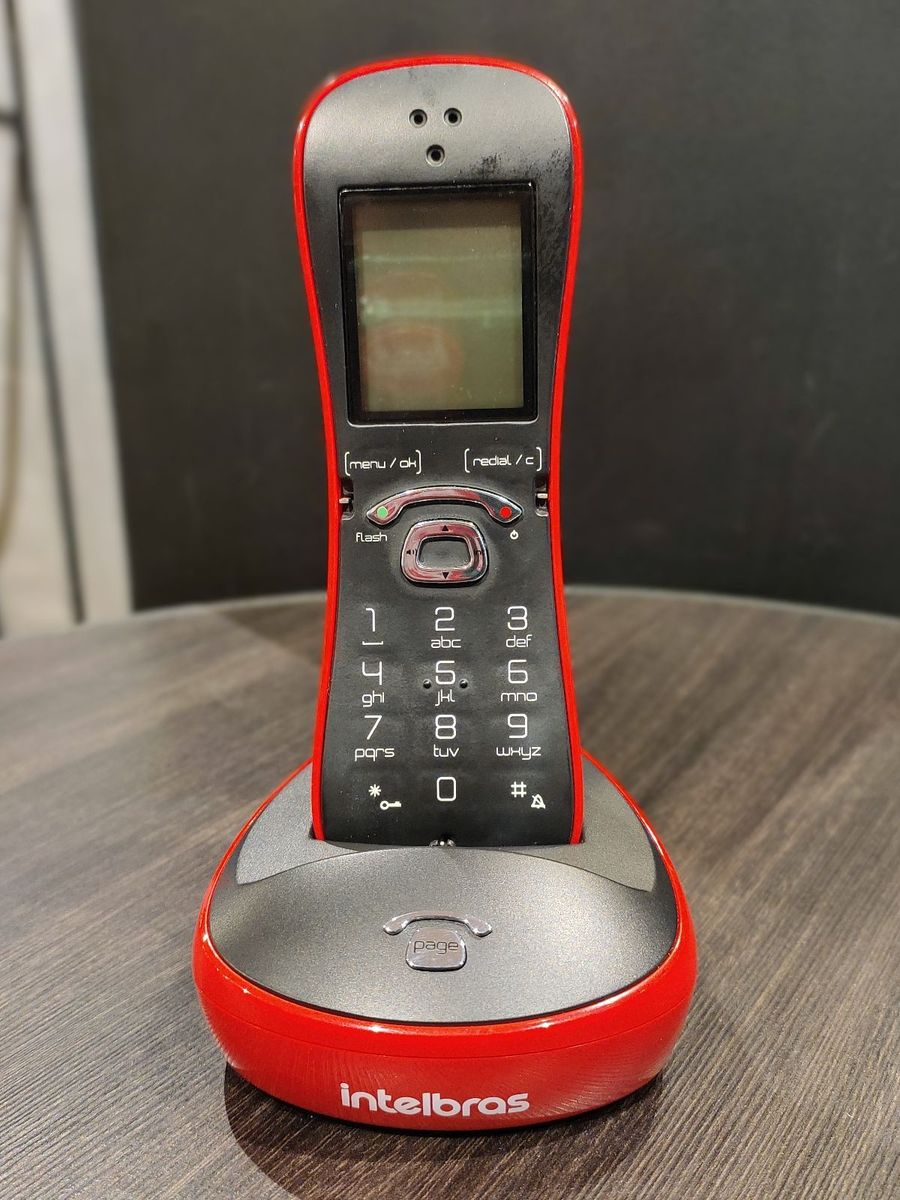 Telefone sem Fio - Vermelho Intelbras | Telefone Fixo Intelbras Usado ...
