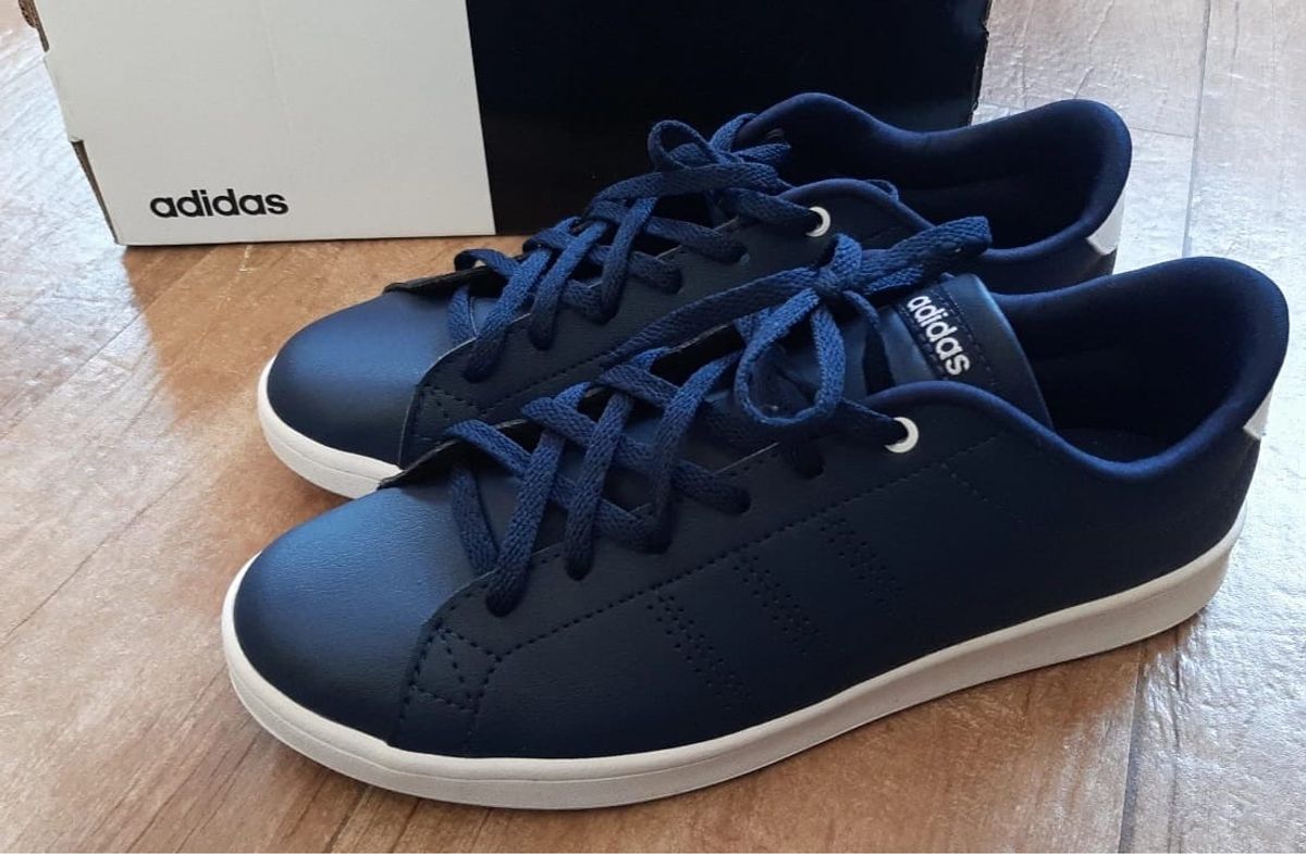 Tênis Adidas Advantage Clean Qt Azul Feminino | Tênis Feminino Adidas ...