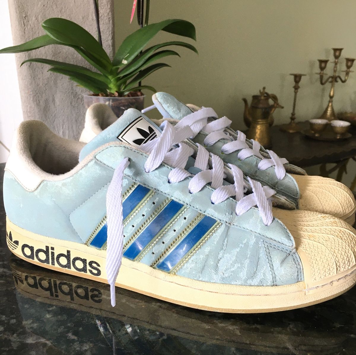 Tênis Adidas Azul Claro | Tênis Masculino Adidas Usado 39674876 | enjoei