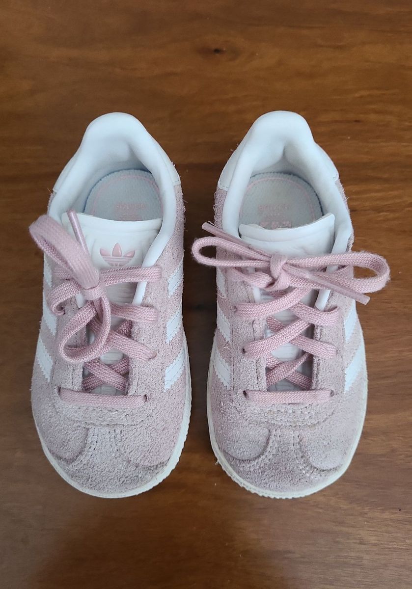 Tênis Adidas Gazelle Rosa | Calçado Infantil para Meninas Adidas Usado ...