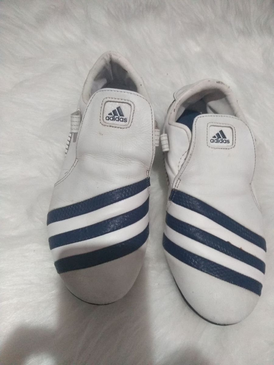 Tênis Adidas Mactelo Branco e Azul | Tênis Masculino Adidas Usado ...