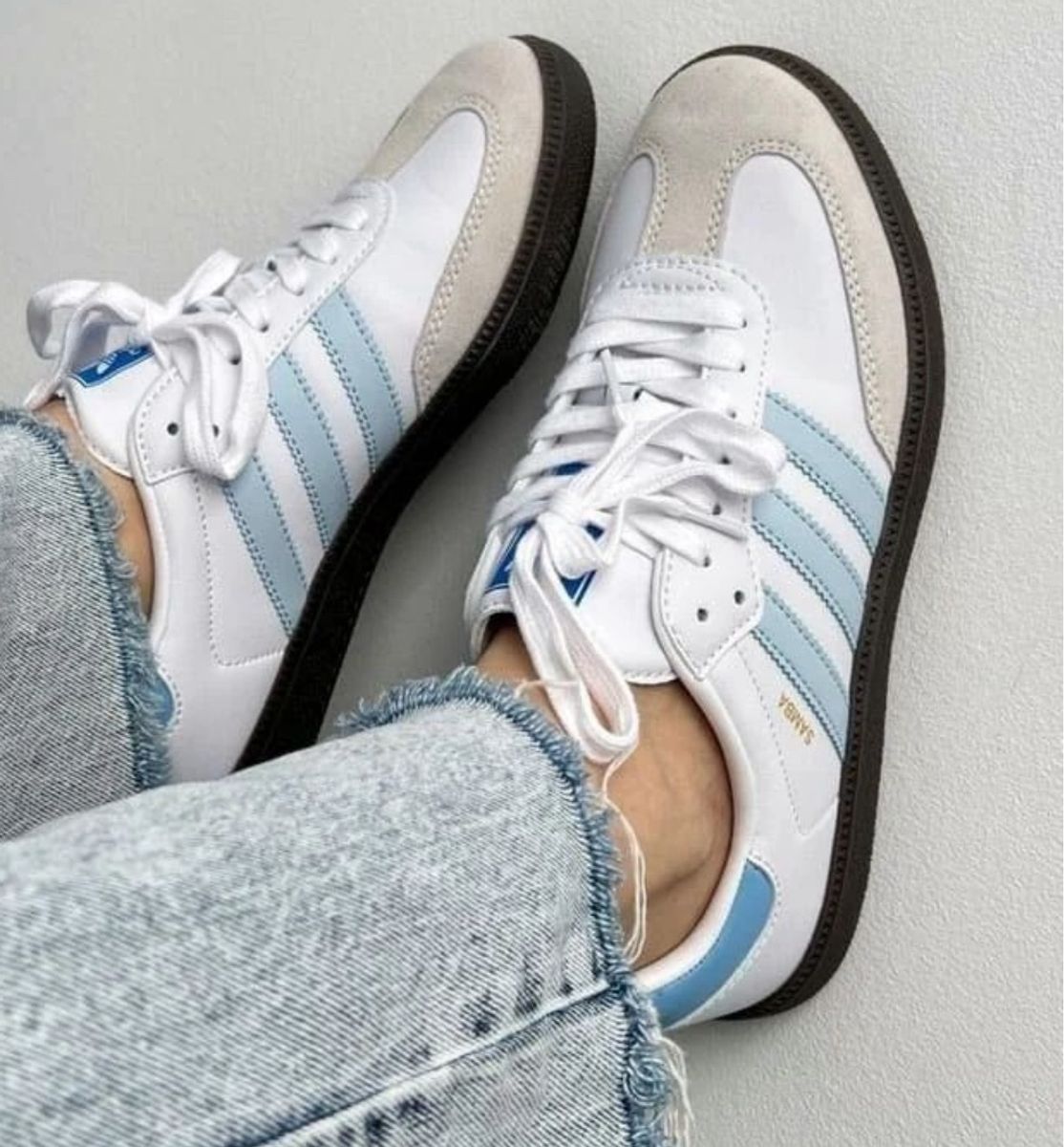 Tênis Adidas Samba Azul Tamanho 37 | Tênis Feminino Adidas Usado ...
