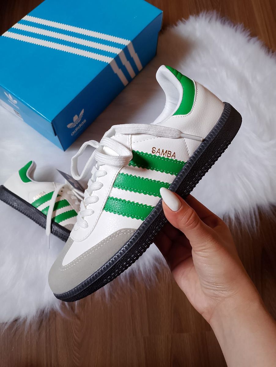 Tênis Branco Verde N°37 Novo | Tênis Feminino Adidas Nunca Usado ...