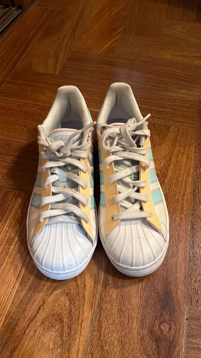 Tenis Adidas Superstar Colorido | Tênis Feminino Adidas Usado 86597971 ...