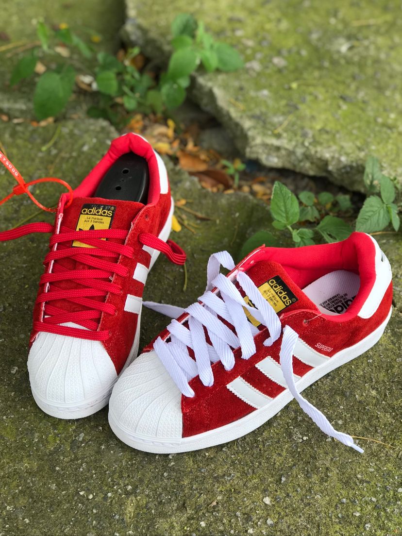 Adidas Superstar Suede Trainers Red/white | atelier-yuwa.ciao.jp