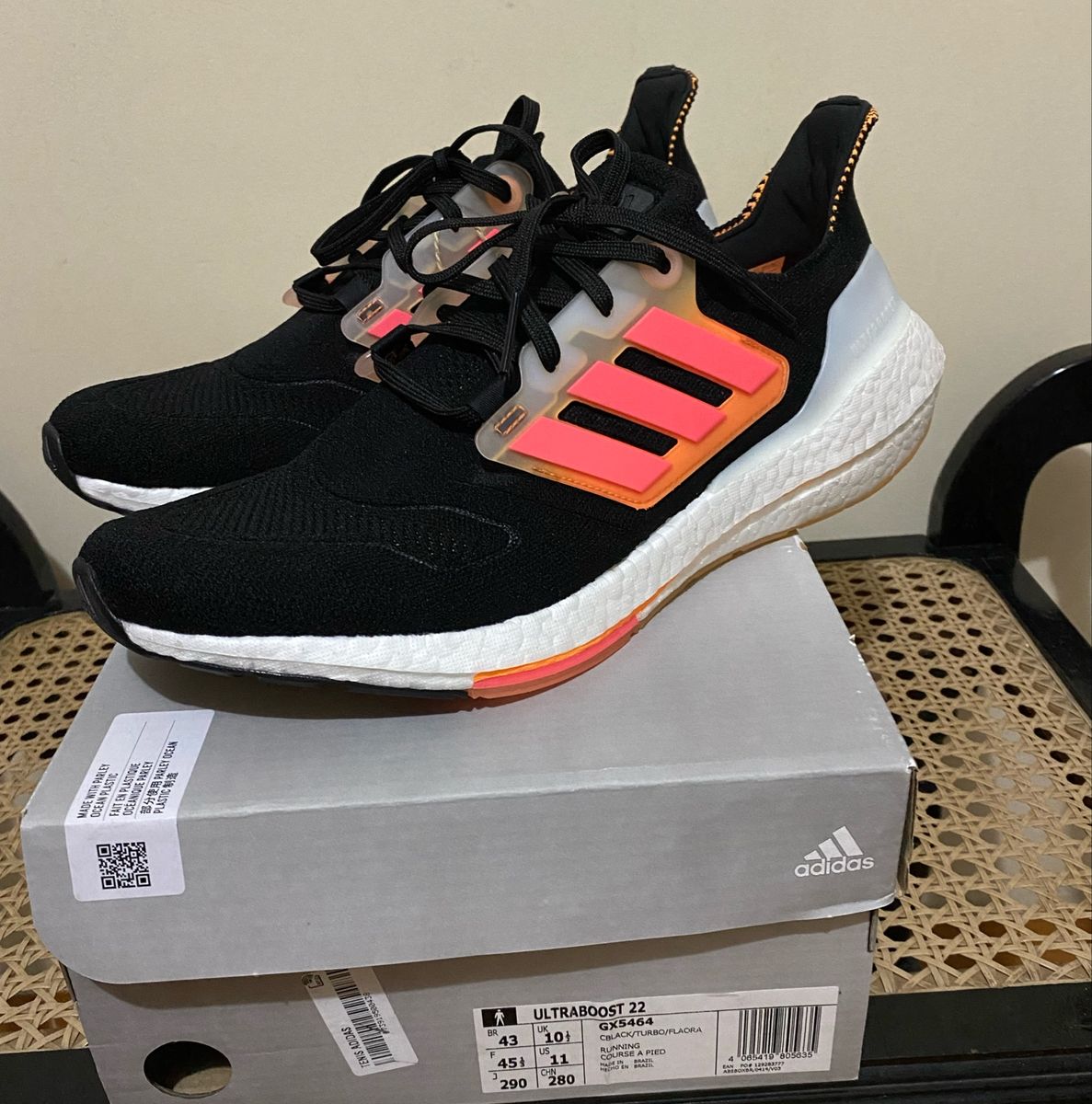 Tênis Adidas Ultraboost 22 Lep Masculino Preto e Laranja | Tênis ...