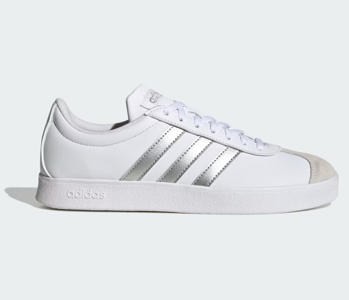 Tênis Adidas Vl Court Base Branco com Prata 40/41 | Tênis Feminino ...