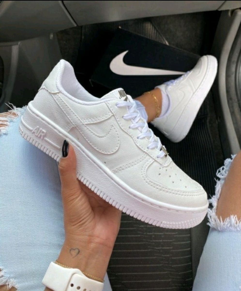 Tênis Air Force Branco-branco | Tênis Feminino Nunca Usado 81257798 ...