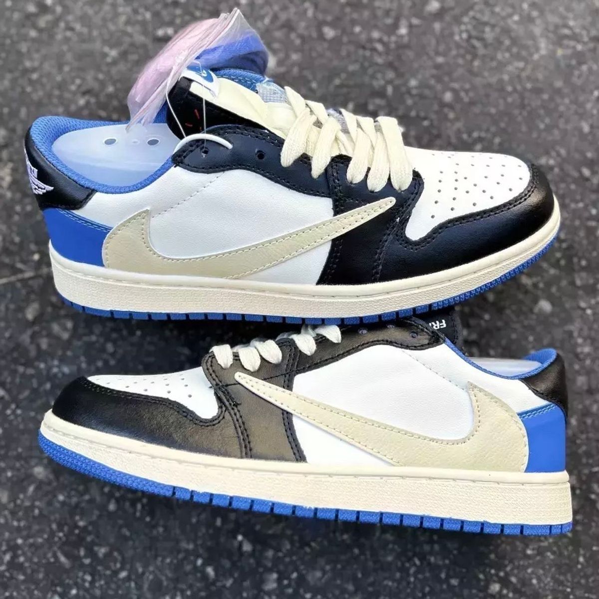 Tênis Air Jordan 1 Low X Travis Scott Tam 42 Azul Envio Imediato ...