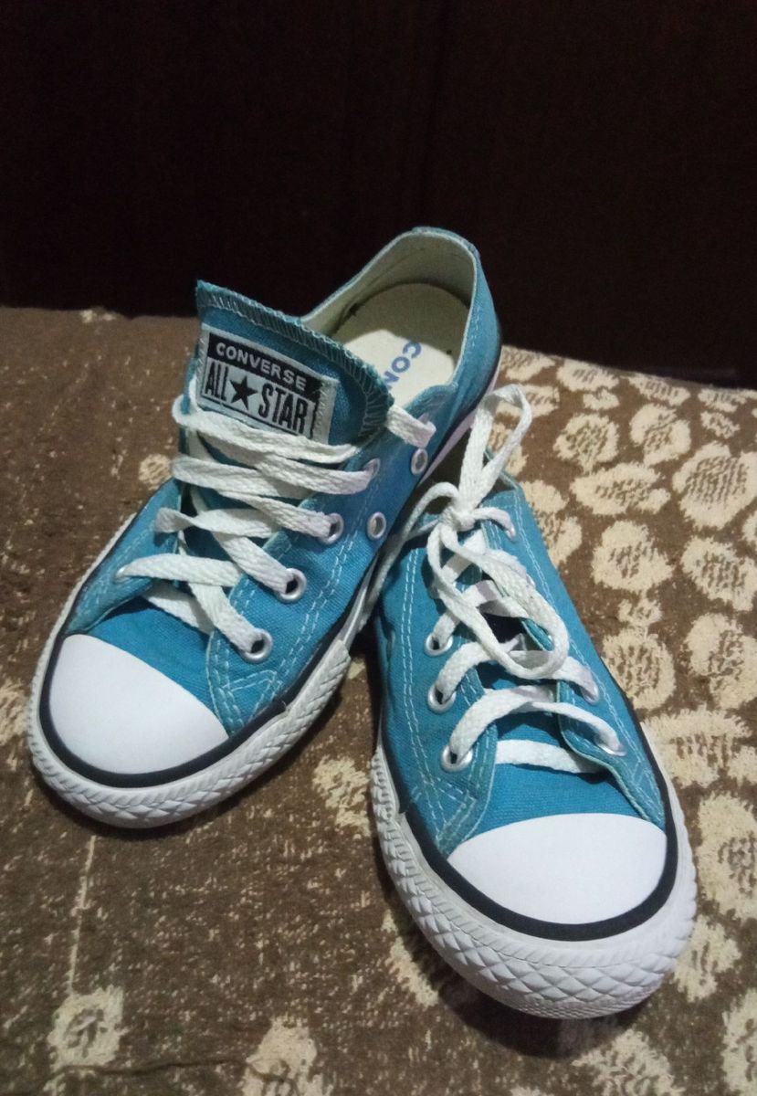 Tênis All Star Converse Chuck Taylor,original,côr Azul Claro,menino e ...