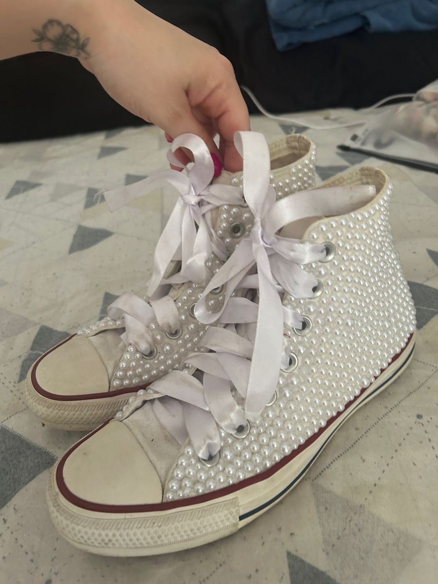 Tênis All Star Customizado | Tênis Feminino All Star Usado 93559693 ...