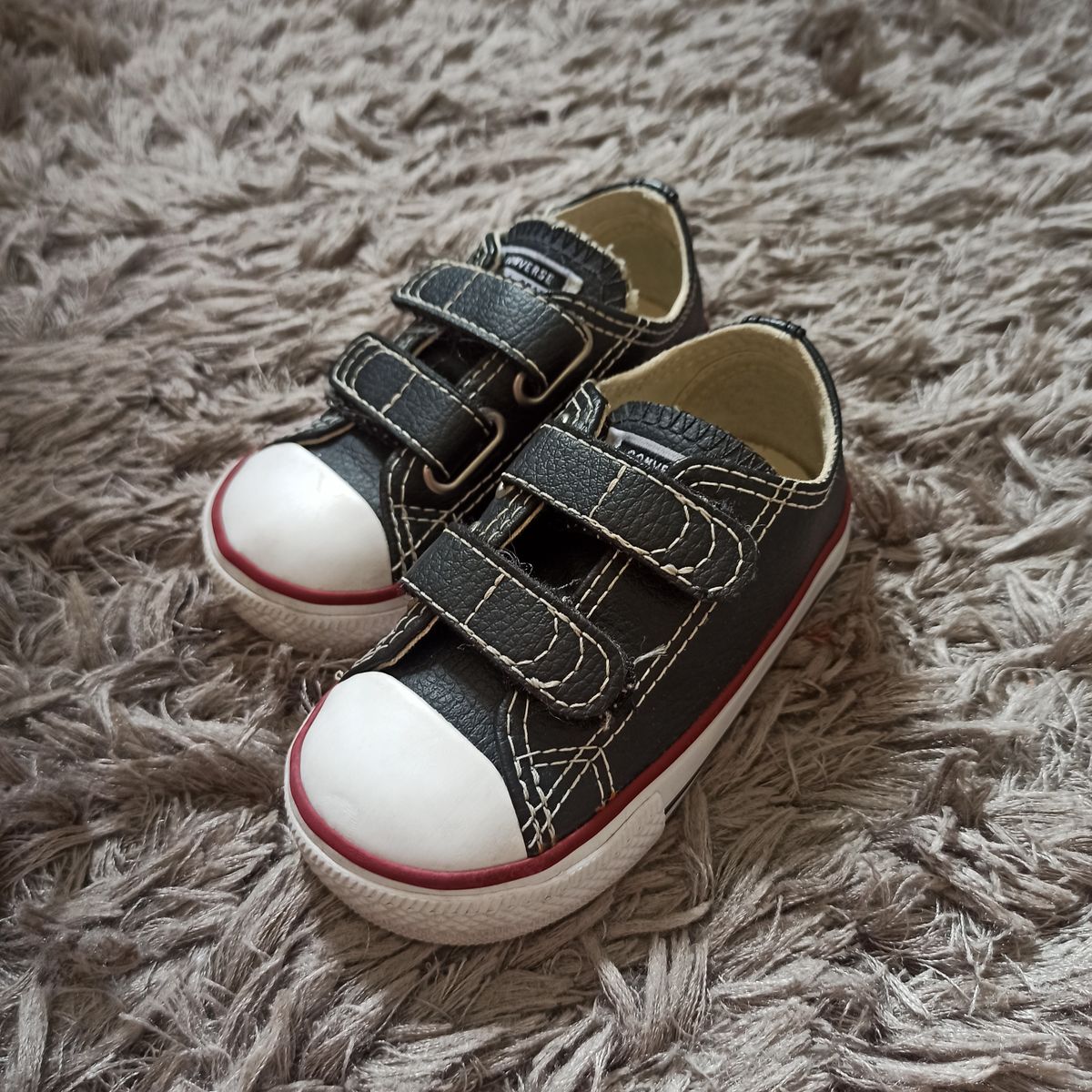 Tênis All Star de Couro Preto Chuck Taylor | Calçado Infantil para Bebê ...