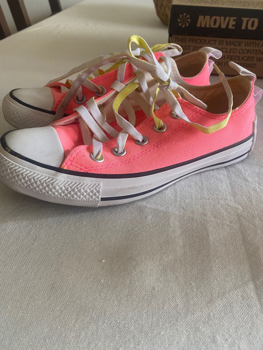 Tênis All Star Neon Tam 34 | Tênis Feminino All Star Usado 96429769 ...