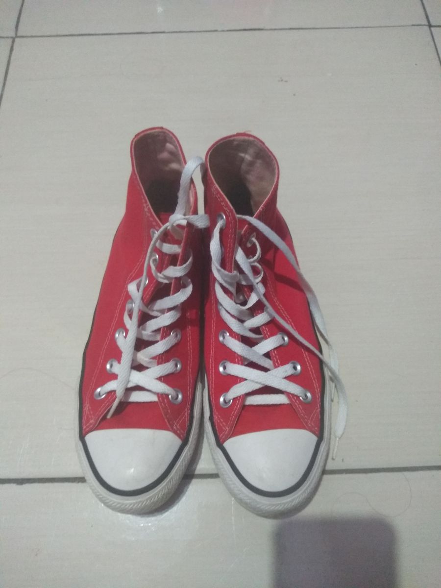 Tênis All Star Vermelho Original Cano Médio | Tênis Feminino All Star ...