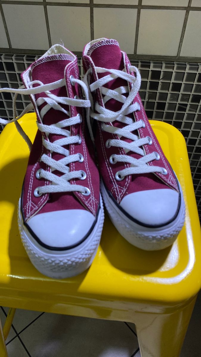Tênis All Star Vinho | Tênis Feminino All Star Usado 86457756 | enjoei
