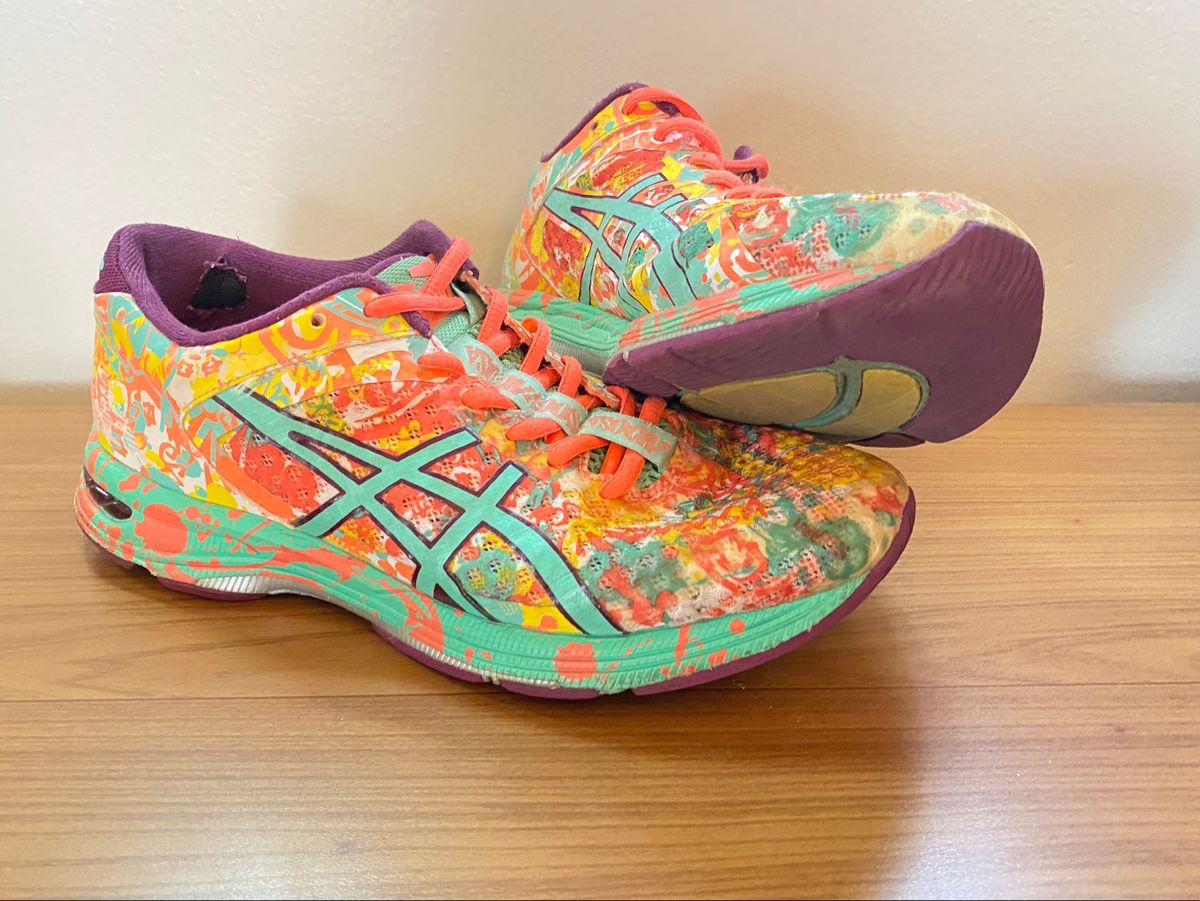 Tenis Asics Noosa Colorido Feminino | Tênis Feminino Asics Usado ...