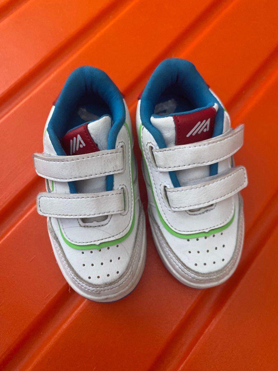 Tênis Bebe Menino Infantil Ace Colorido Estilo Nik com Velcro | Calçado ...