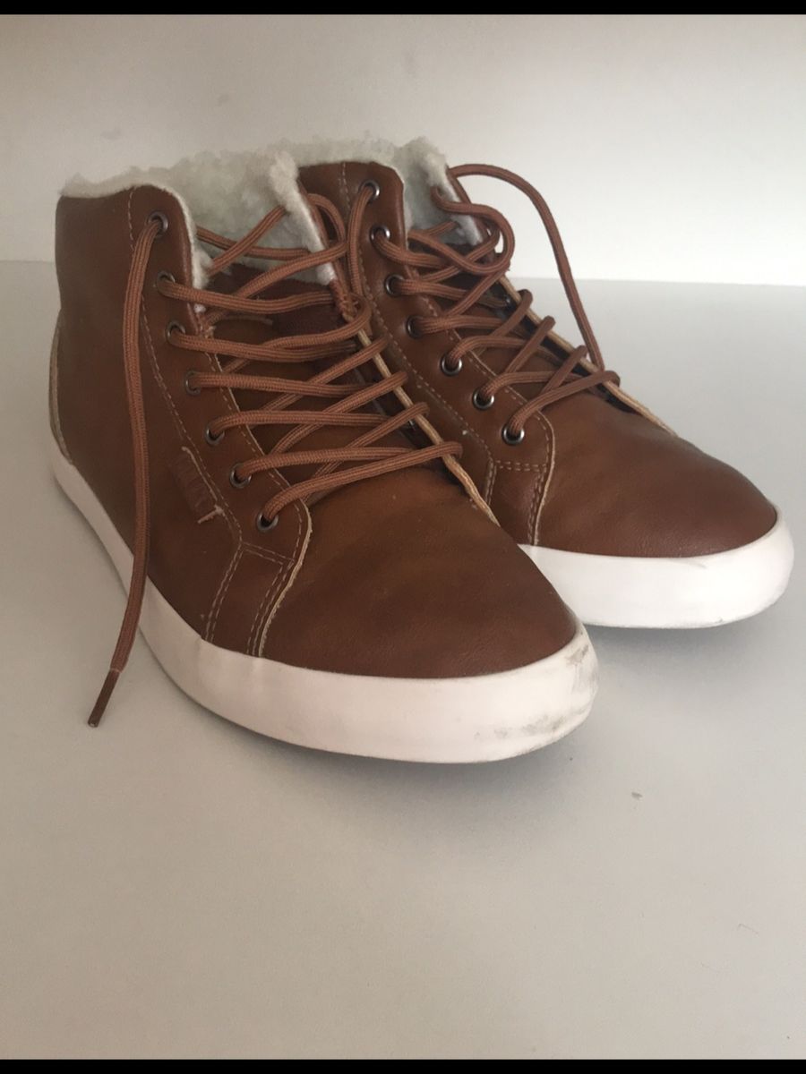 Tênis Botinha Marrom | Tênis Feminino Colcci Usado 31666574 | enjoei