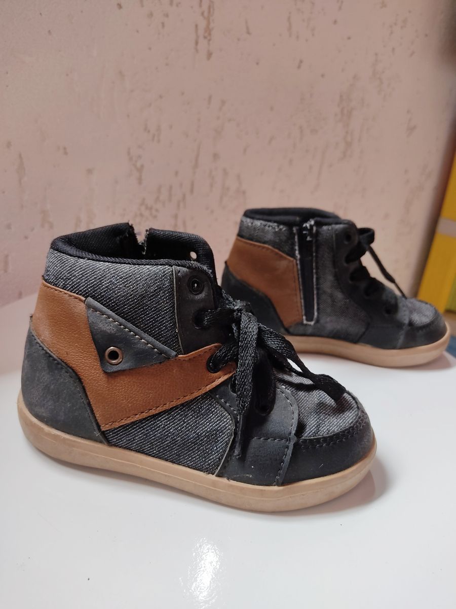 Tênis Botinha Menino | Calçado Infantil para Meninos Kurz Usado ...