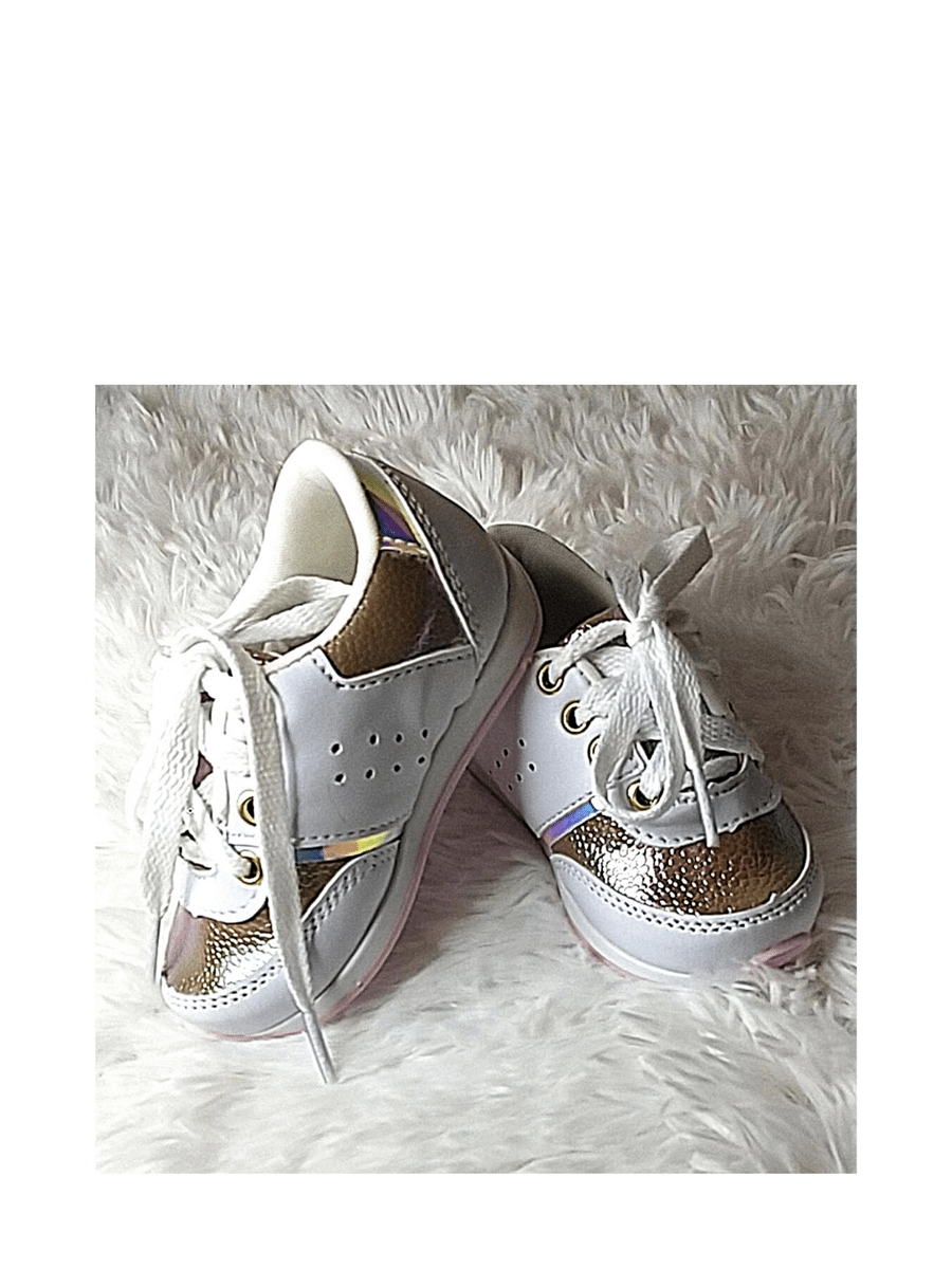 Tenis Branco Brilhante Bebe Infantil | Calçado Infantil para Bebê Bbpé ...
