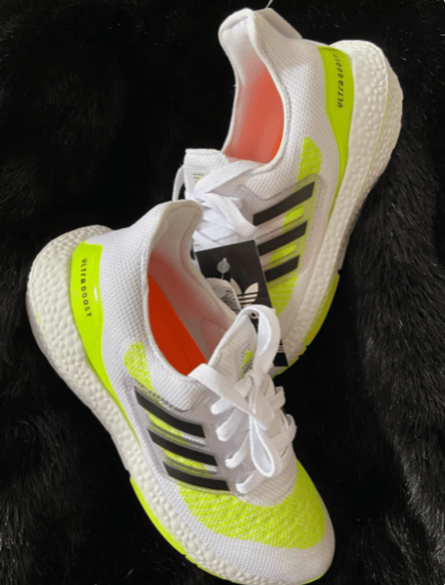 Tenis Branco Fluor Neon Verde Limão Adidas | Tênis Feminino Adidas ...