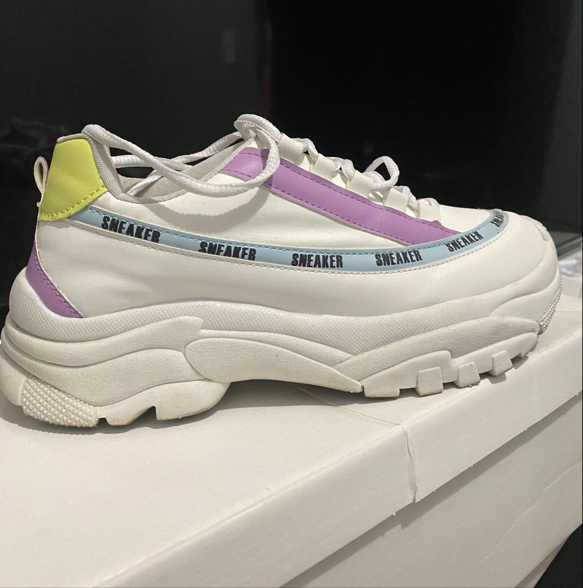 Tênis Branco Sneaker- 39 | Tênis Feminino Styllus Usado 86484911 | enjoei