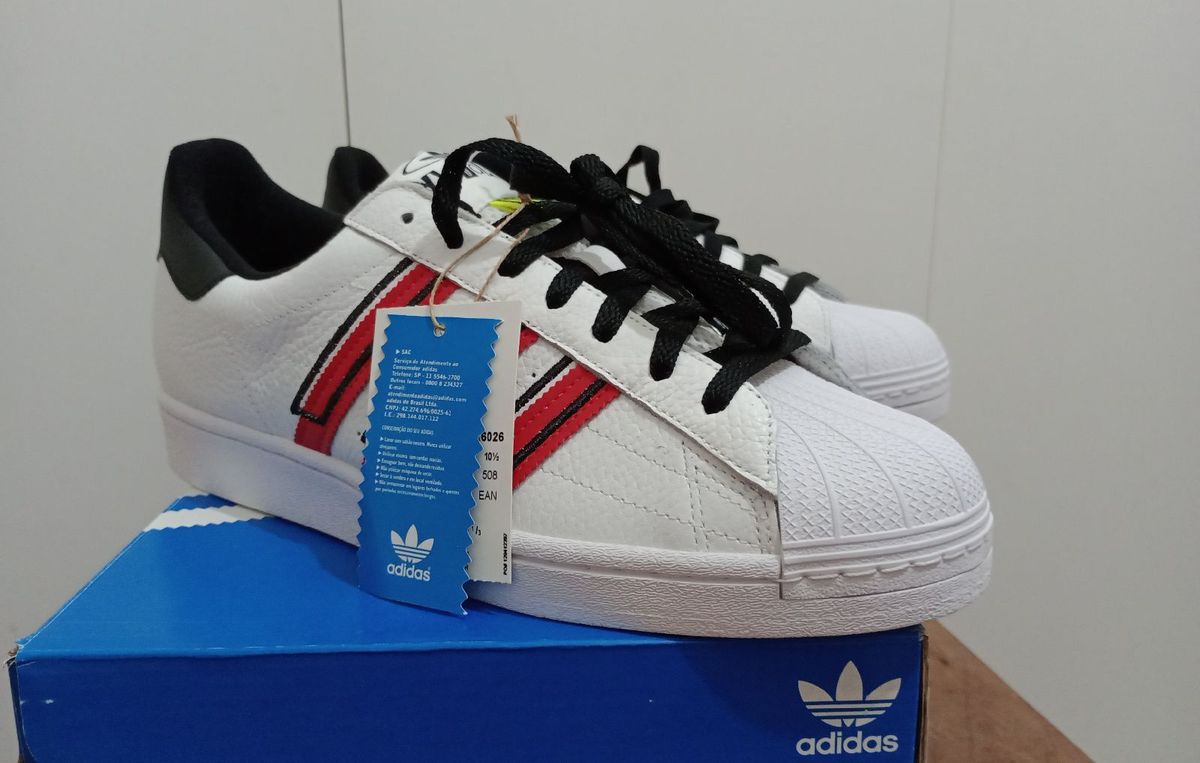 Tênis Adidas Superstar Couro | Tênis Masculino Adidas Nunca Usado ...