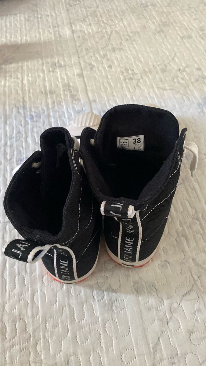 Tênis Cano Alto Mary Jane 38 | Tênis Feminino Mary Jane Usado 108110385 | enjoei