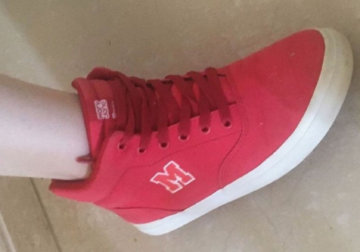 Tenis Cano Alto Vermelho | Tênis Feminino Mary Jane Usado 79524758 | enjoei