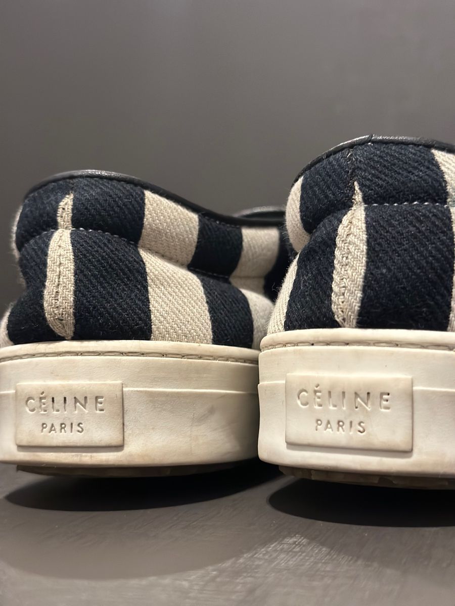 Tenis Céline Slip On Original Listrado Off White | Tênis Feminino ...