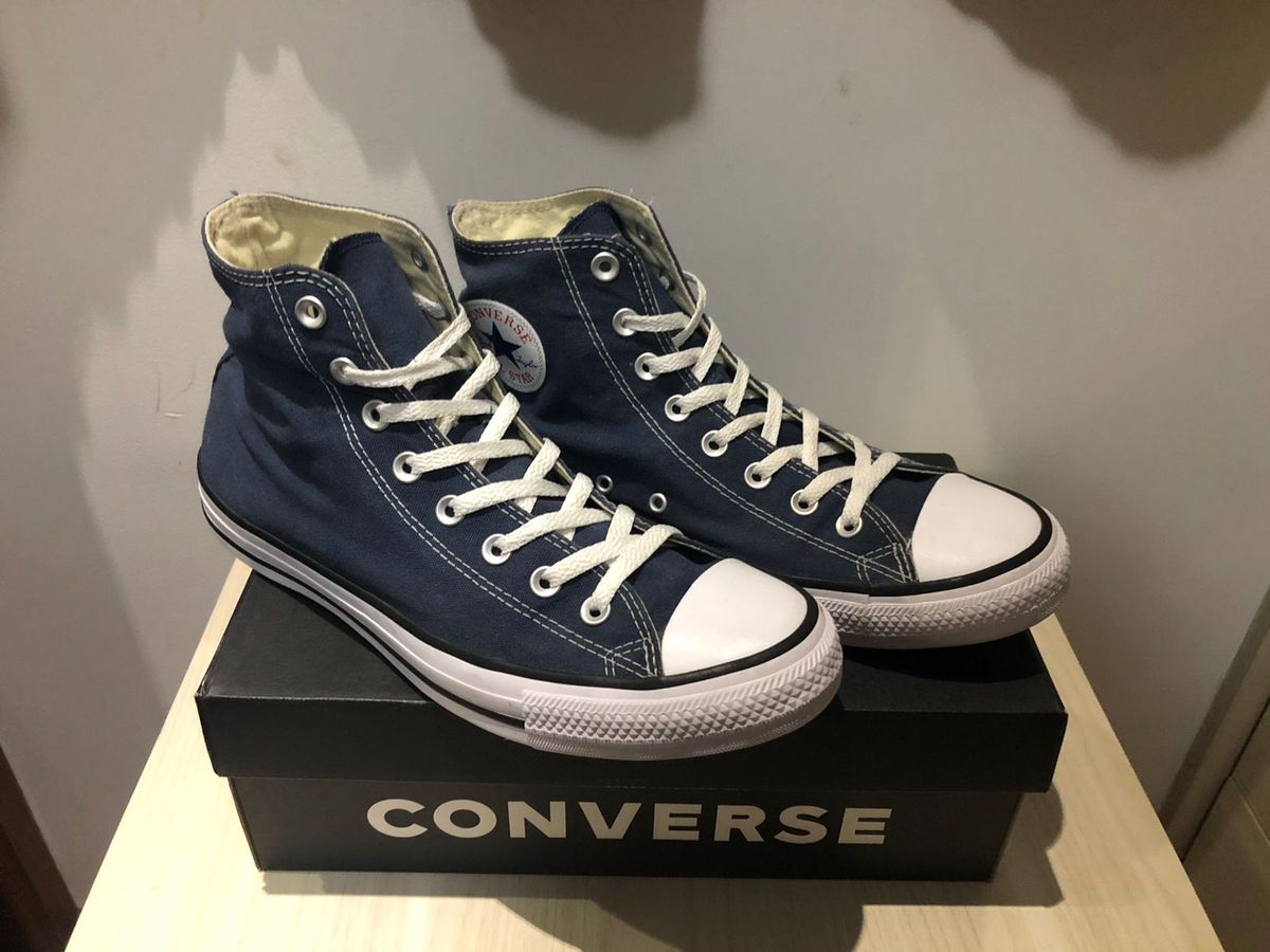Tênis Converse All Star Azul Cano Alto | Tênis Masculino Converse Usado ...