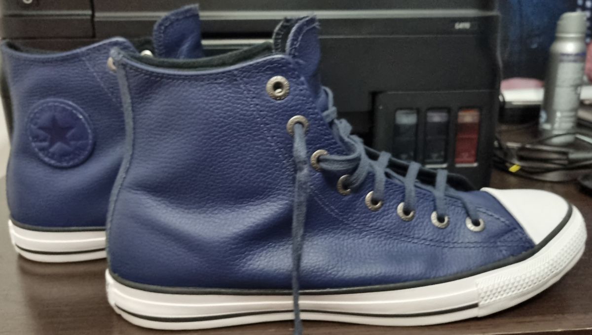 Tênis Converse All Star Chuck Taylor European Hi Azul Escuro 42 | Tênis ...