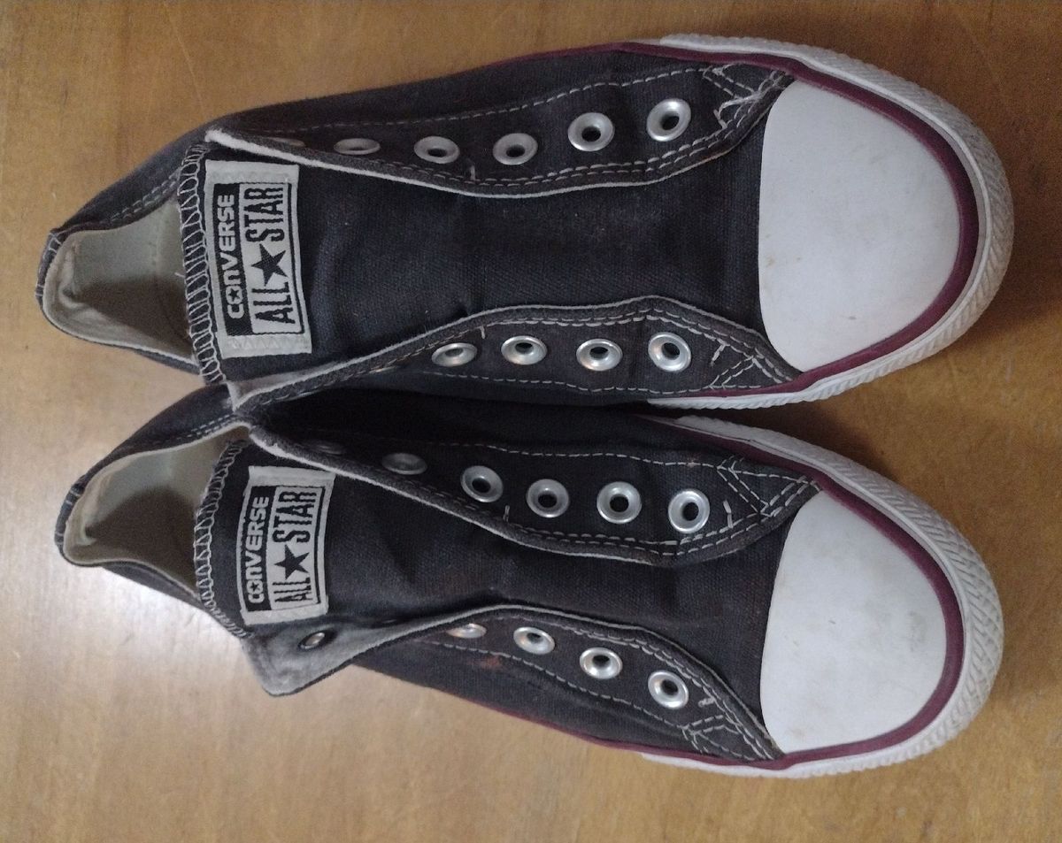 Tênis Converse All Star Na Cor Preta | Tênis Feminino Converse Usado ...