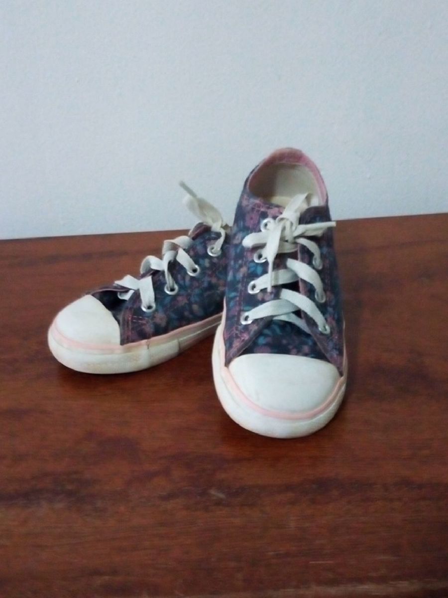 Tênis Converse All Star Original, Estampa Flores. | Calçado Infantil ...