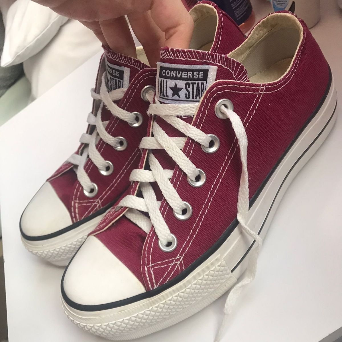 Tênis Converse All Star Plataforma Bordô/vinho | Tênis Feminino All ...