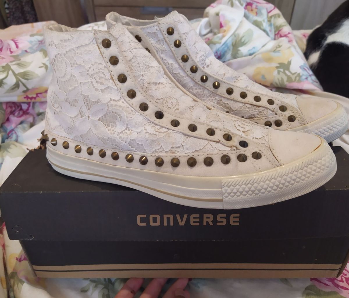 Tênis Converse All Star Renda com Spike Original 36 #noiva #casamento ...