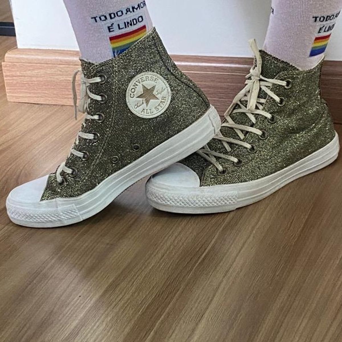Tênis Converse Chuck Taylor All Star Dourado | Tênis Feminino Converse ...