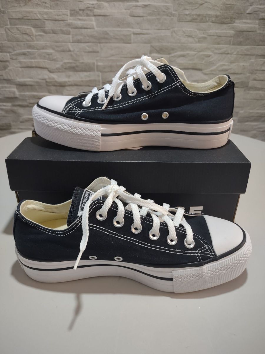 Tênis Converse "plataform" Preto. | Tênis Feminino Converse Usado ...